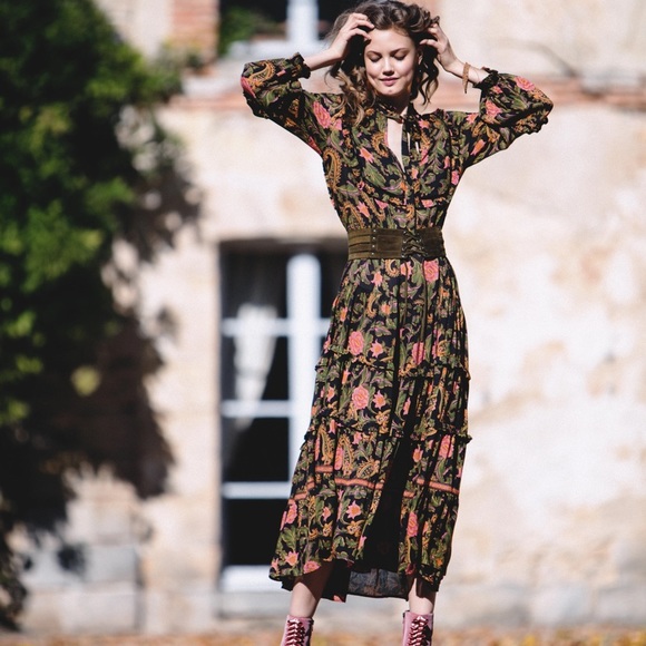 Spell | Dresses | Nwt Spell The Gypsy Etienne Maxi Dress In Noir Size ...